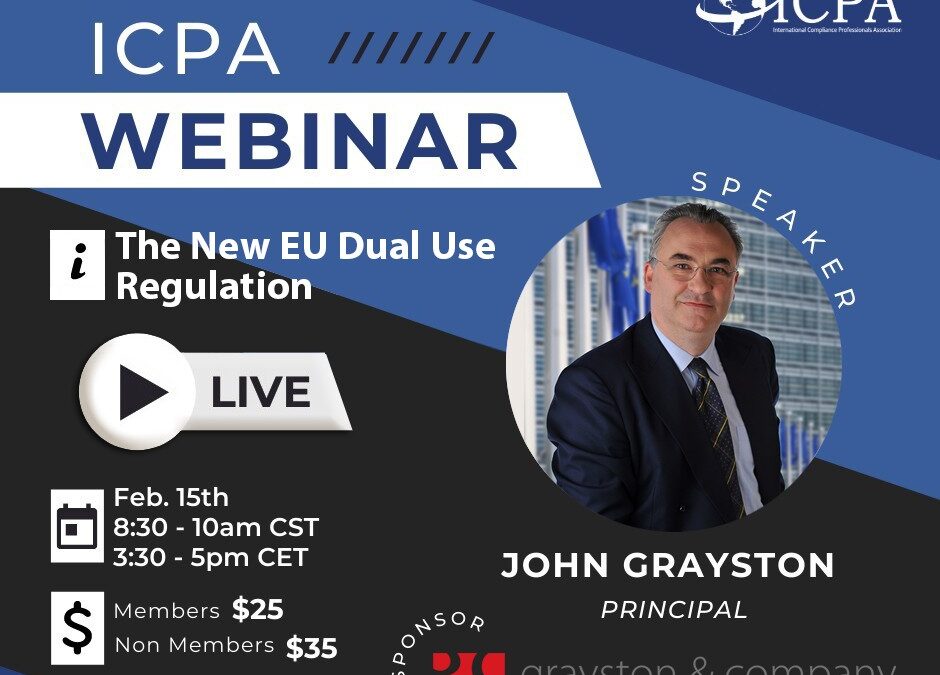 The New EU Dual Use Regulation Grayston Company The New EU Dual Use Regulation Grayston Company